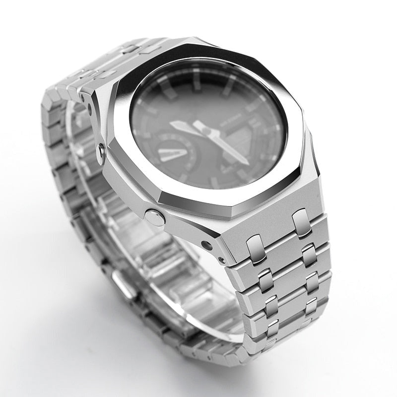 Casioak Stainless Steel Modification Kit - Silver – Timeless Straps